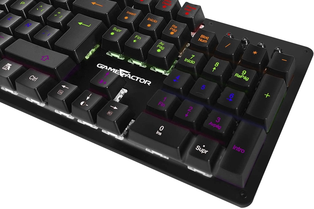 Teclado Gamer Game Factor KBG400 RGB Teclado Mecánico Switch KRED Blue ...